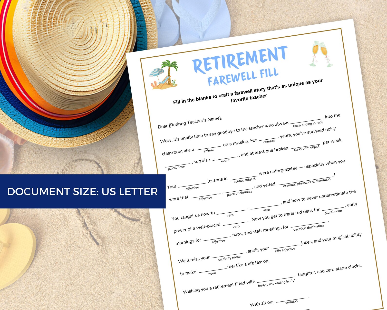 Teacher Retirement Party Game, Printable Retirement Teacher Farewell ...