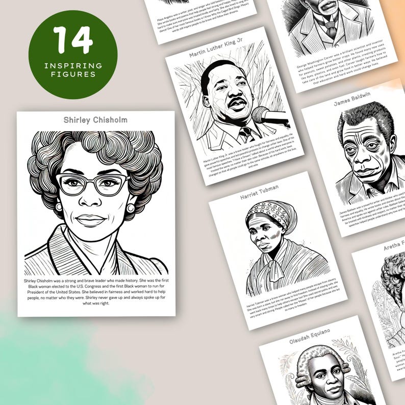 Black History Month Coloring Pages, 14 Educational Coloring Sheets ...