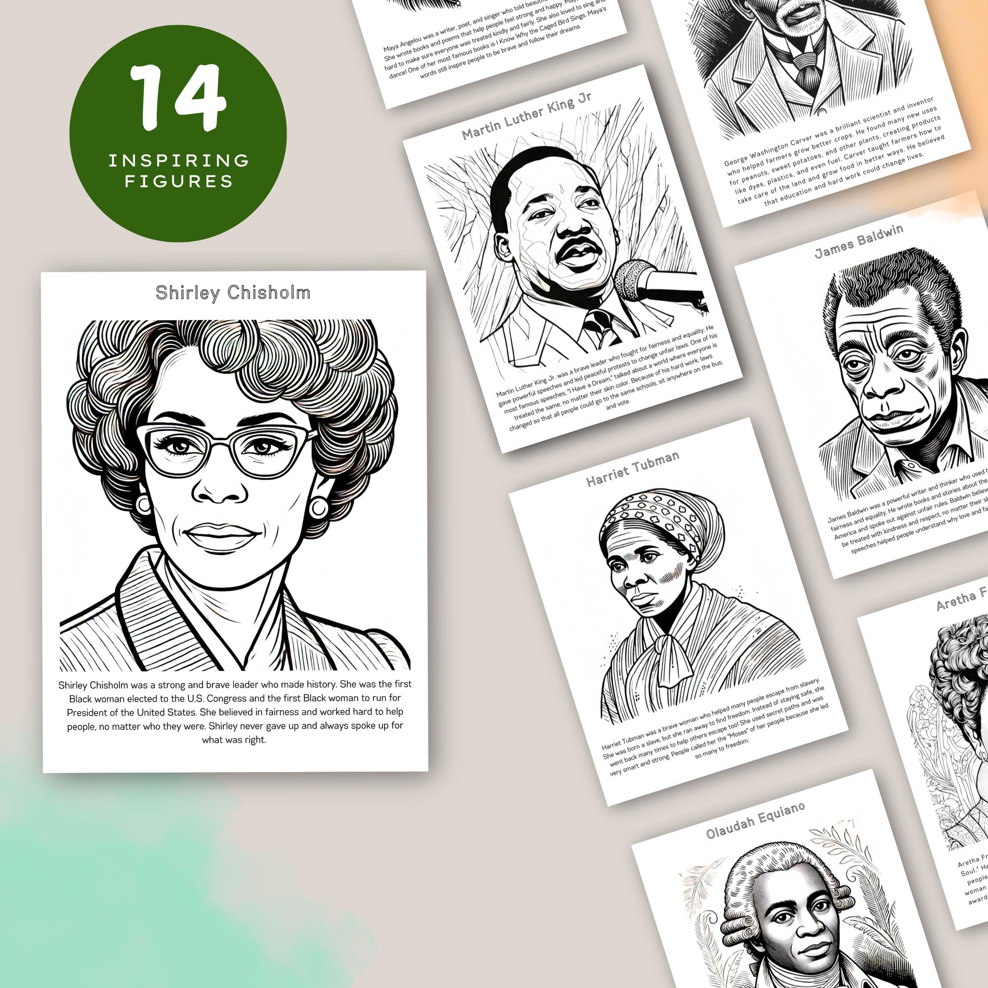 Black History Month Coloring Pages, 14 Educational Coloring Sheets ...