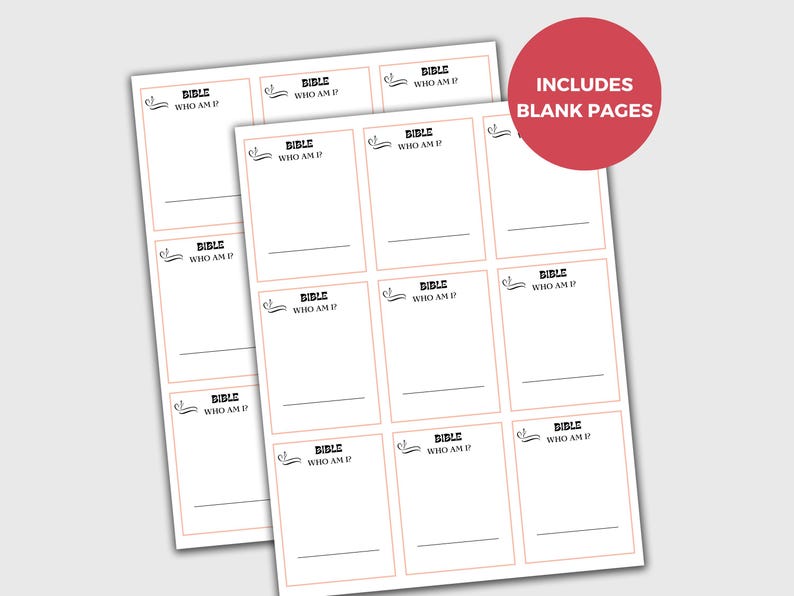 Who Am I? Bible Game – Printable Christian Trivia, Bible Characters ...