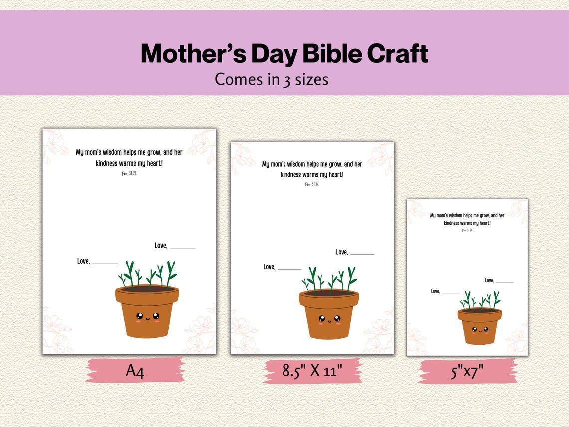 Personalized Christian Handprint Craft - Proverbs 31:26, Flower Pot ...