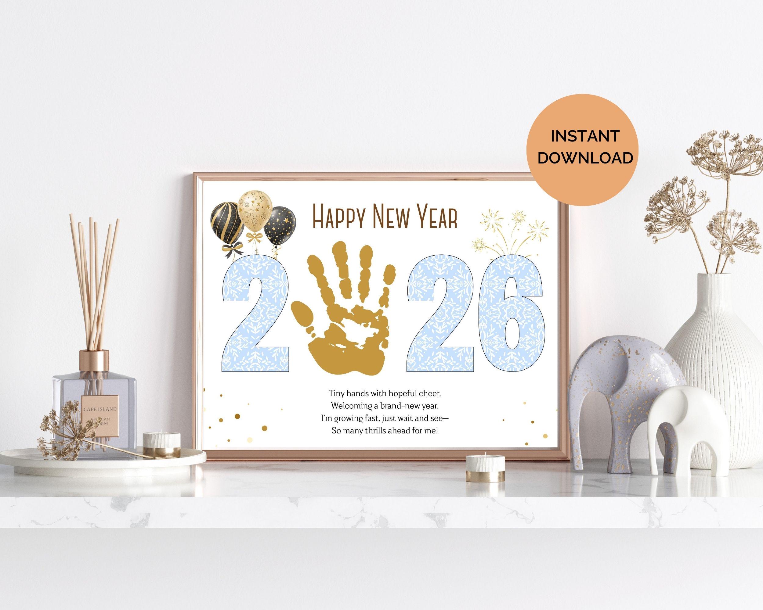 2026 New Year Handprint Keepsake, printable Handprint Poem, New Years ...