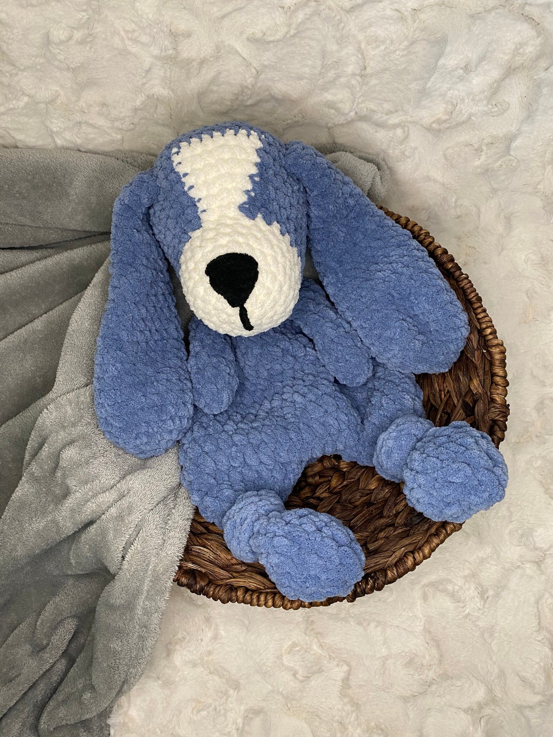 Hound Snuggler | Crochet Puppy Dog Lovey - Etsy