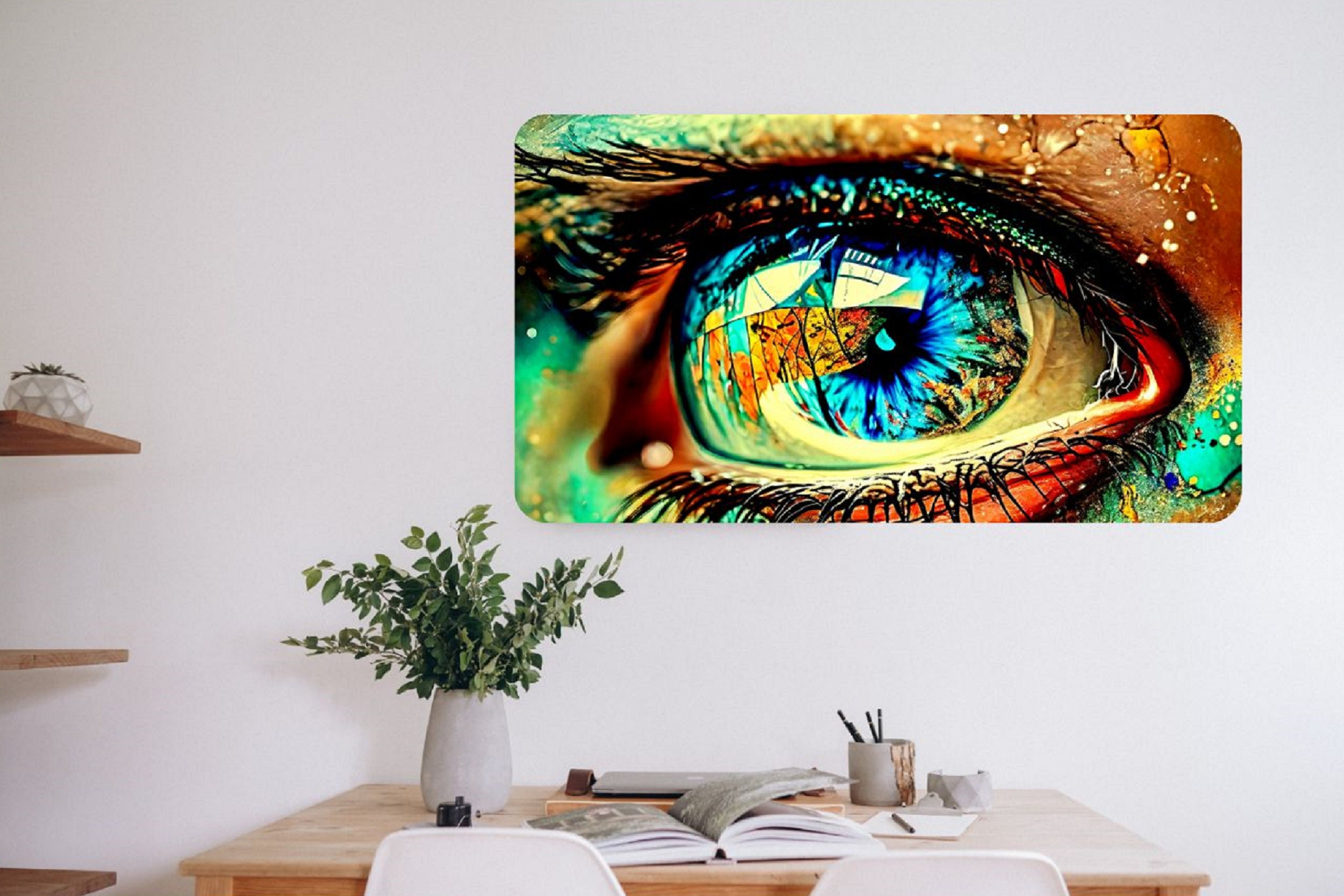 Human Eye, Colors Spread, Eye Close-up, Colorful Iris, Closeup Face ...