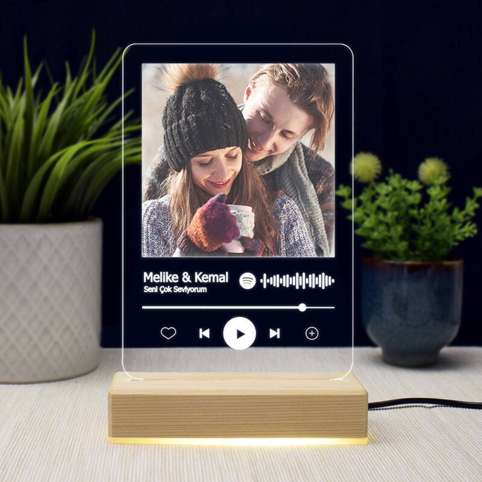 Illuminate Your Melody: Personalized 3D LED Lamp With Spotify Soundwave ...