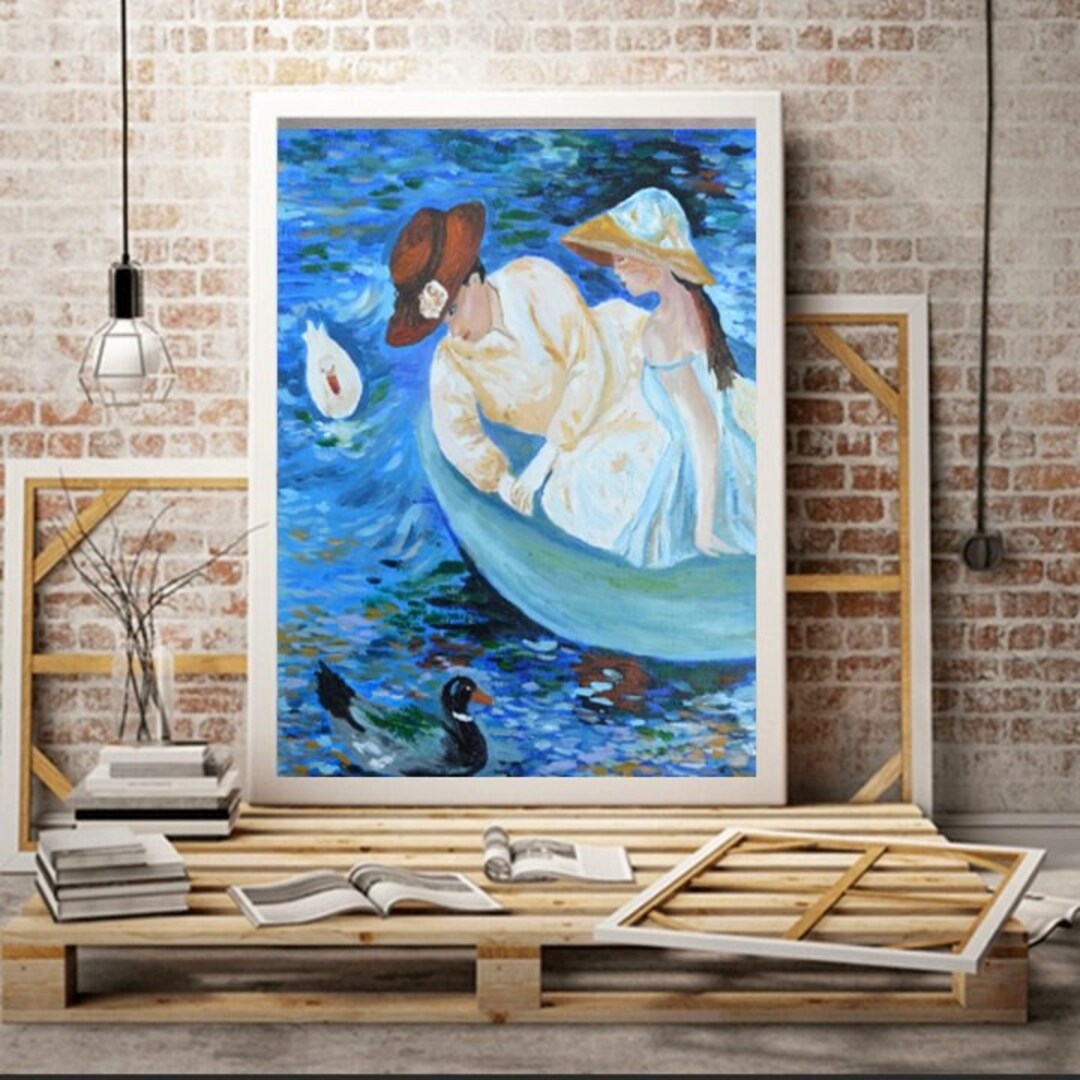 Original Oil Painting. Summertime Mary Cassatt Women on a Boat ...