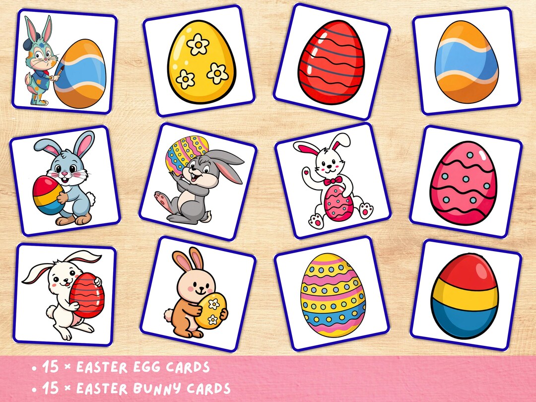 Easter Bunny Egg Matching Game: Printable Kids Activity - Etsy UK