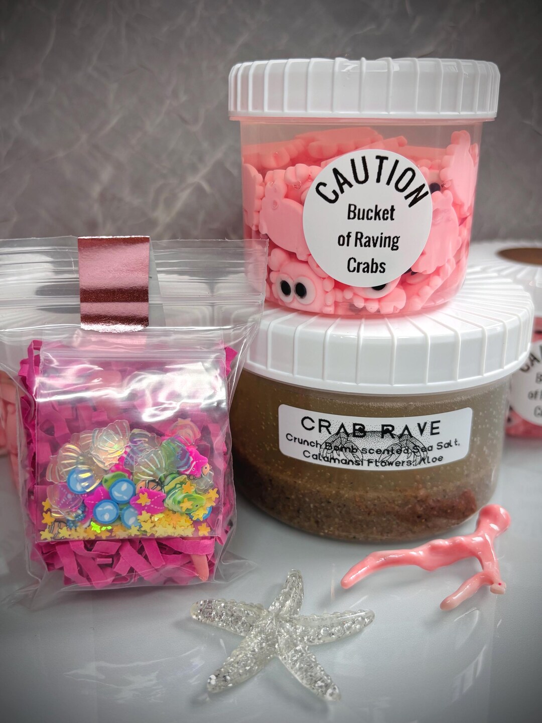 Crab Rave, 250ml Crunch Bomb Sand Slime Scented Sea Salt, Calamansi ...