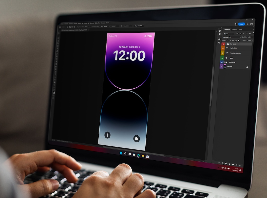 Ios Lock Screen Template PSD - Etsy