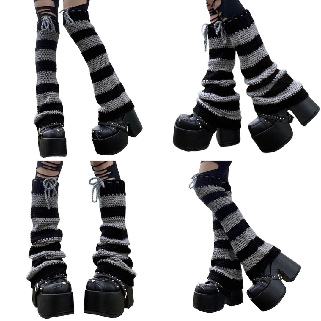 Goth Leg Warmers Crochet Pattern (with Photos) - Etsy