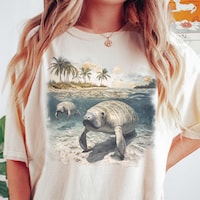 Cute Manatee Hoodie / Funny Manatee Lover Hoodie / Manatee Hoody ...
