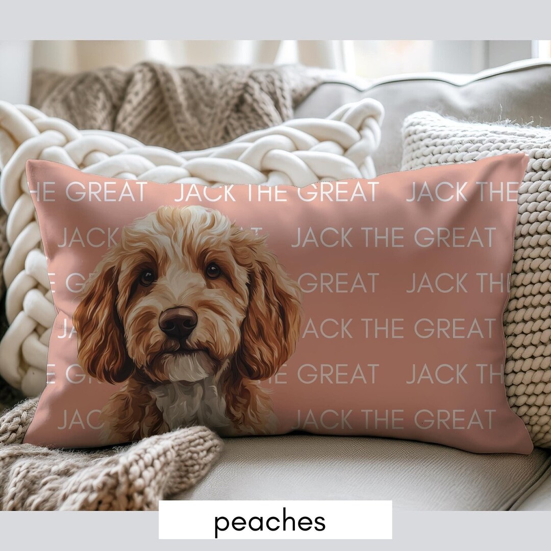 Custom GOLDENDOODLE Pet Pillow, Personalized Golden Doodle Gifts, Pet ...