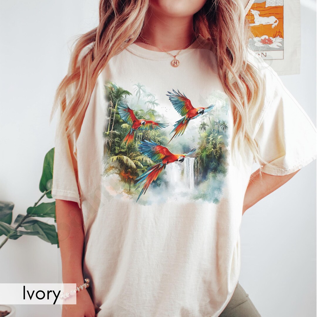 Vintage Parrots T-shirt, Retro Unisex Nineties Parrot Crewneck Tshirt ...