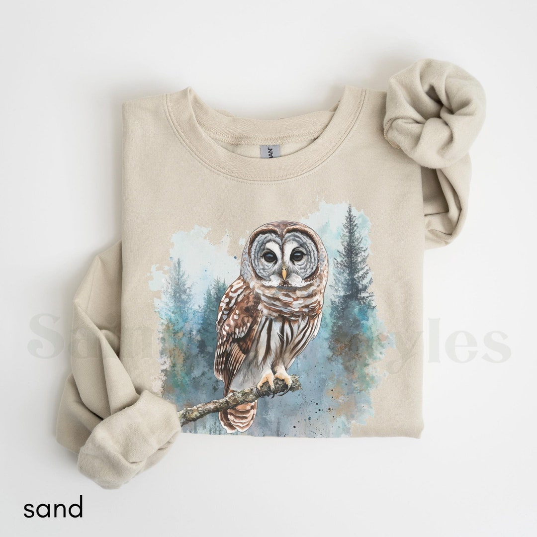 Vintage Barred Owl Sweatshirt, Retro Unisex Nineties Owl T-shirt ...