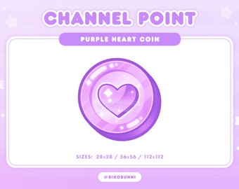 Green Heart Coin Channel Points for Twitch / Cute Emotes / Celestial ...