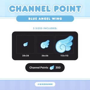 Blue Angel Wing Channel Points for Twitch / Discord Emotes / Anime ...