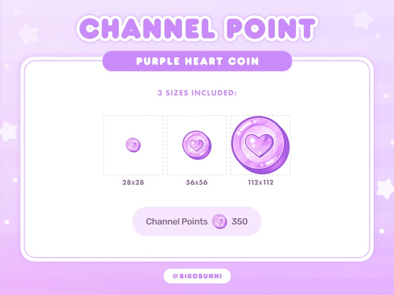 Purple Heart Coin Channel Points for Twitch / Emotes / Celestial ...