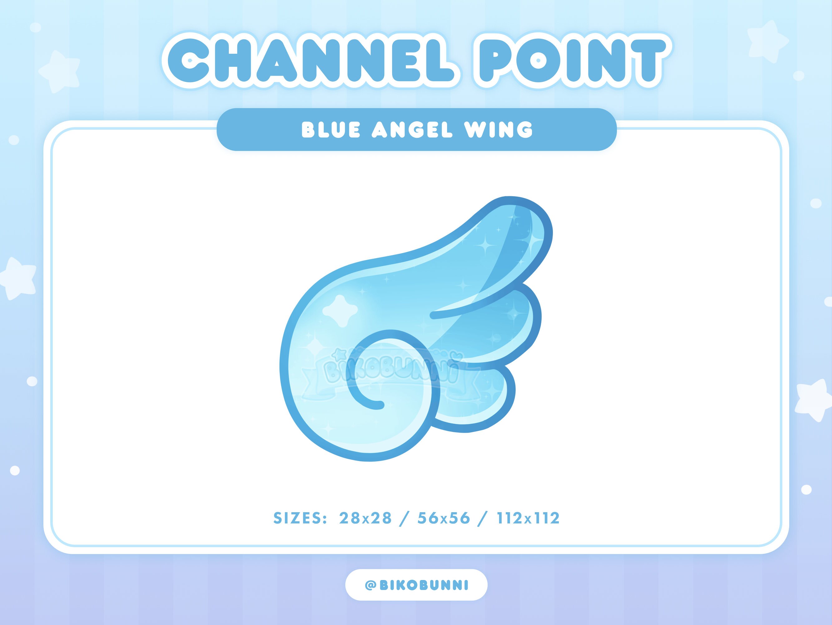 Blue Angel Wing Channel Points for Twitch / Discord Emotes / Anime ...
