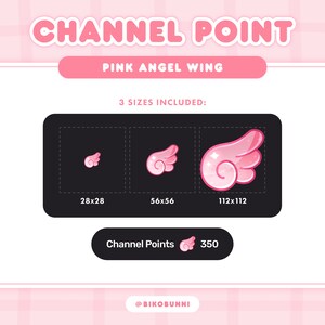 Pink Angel Wing Channel Points for Twitch / Discord Emotes / Anime ...