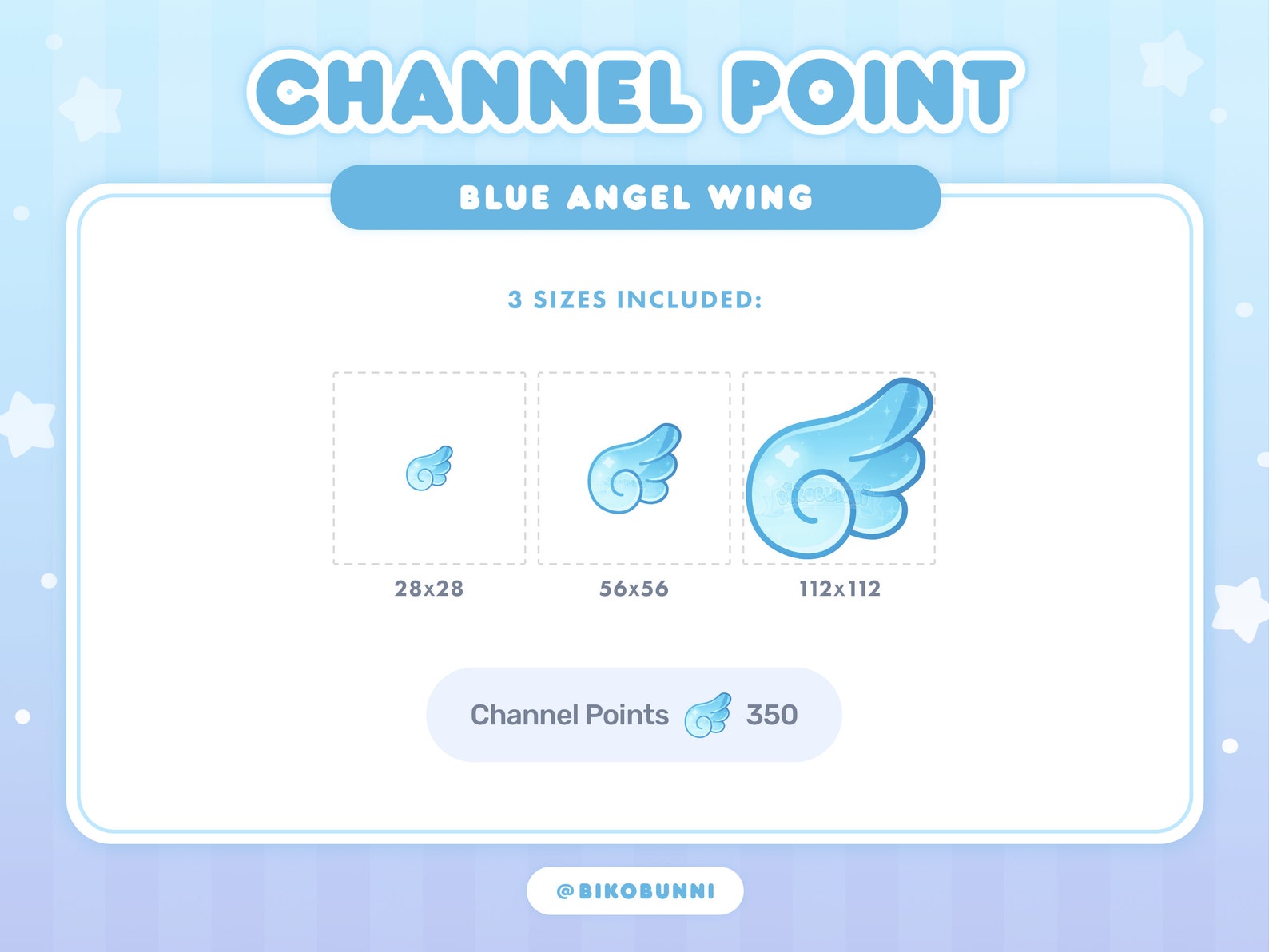 Blue Angel Wing Channel Points for Twitch / Discord Emotes / Anime ...