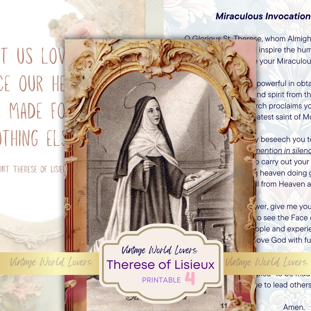 Digital Bundle: Saint Therese of Lisieux Digital Art & Devotional Set ...