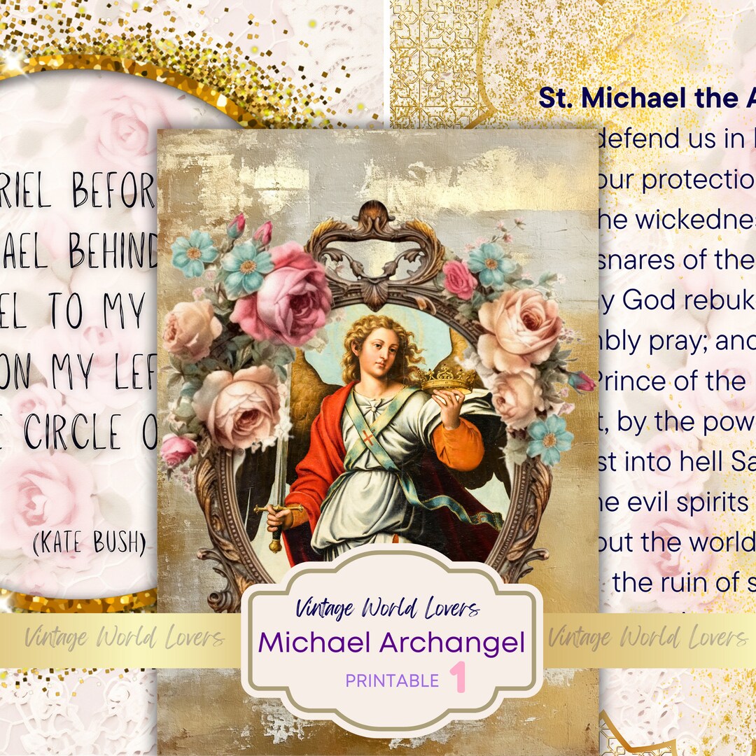 Digital Bundle: St. Michael the Archangel Vintage Digital Photo Pack - Etsy