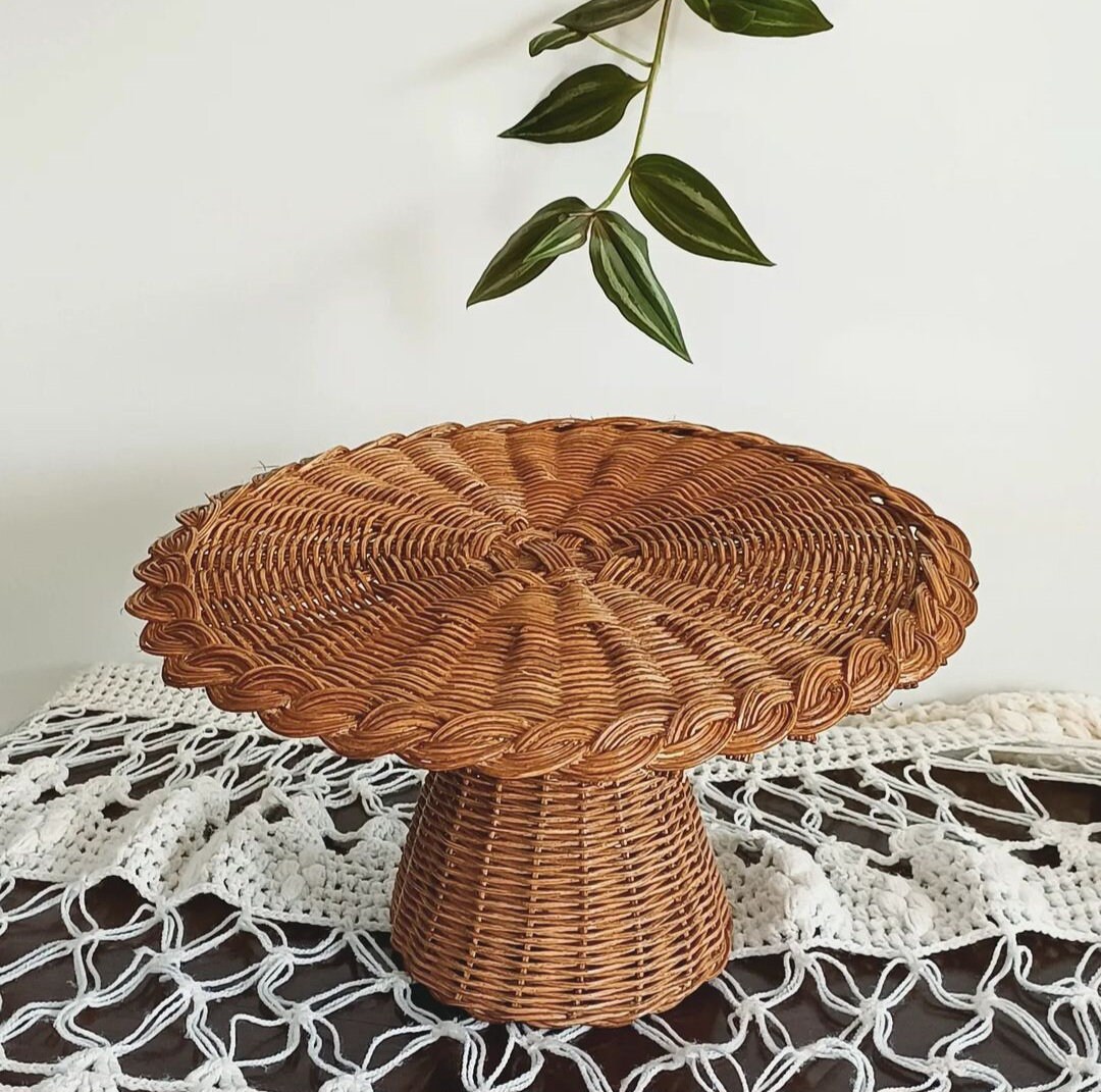 Rattan Cake Stand - Etsy