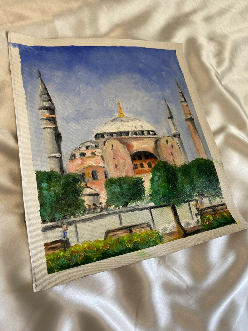Istanbul Painting Ayasofya Mosque Original Art Oil Painting Ayasofya ...