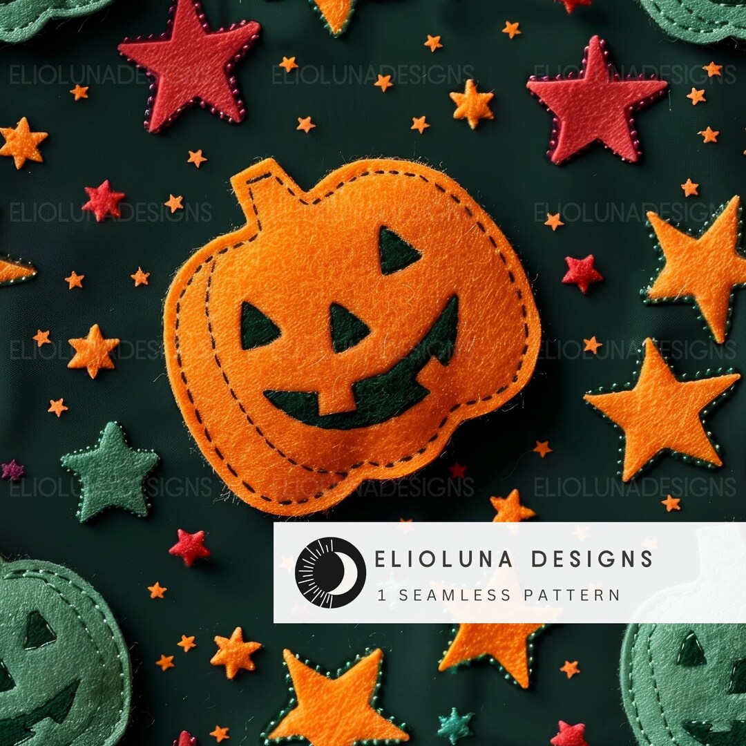 3D Pumpkin Seamless Pattern Halloween Pumpkin Digital Paper Halloween ...