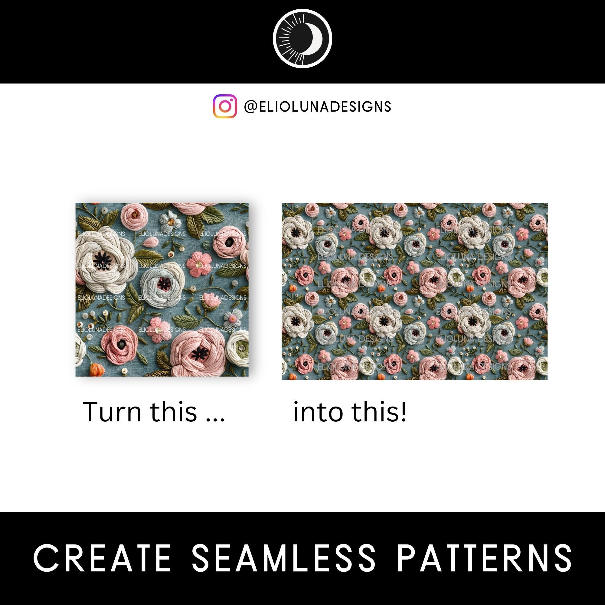 Boho Fall Florals Pattern Digital Paper Fall Floral Pattern Seamless ...