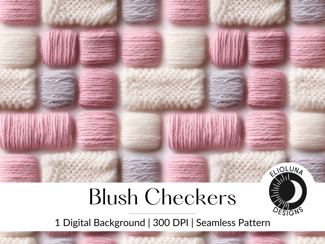 Pink Checker Pattern Pastel Gradient 3D Embroidery Checker Digital ...