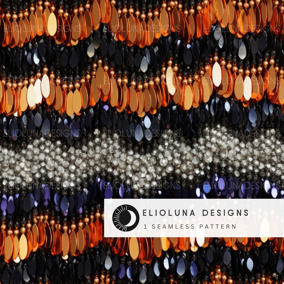 Halloween Sequin Seamless Digital Pattern Sequin Digital Paper ...