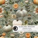 Fall Pumpkins Seamless Pattern Faux Embroidery Boho Pumpkins Digital ...