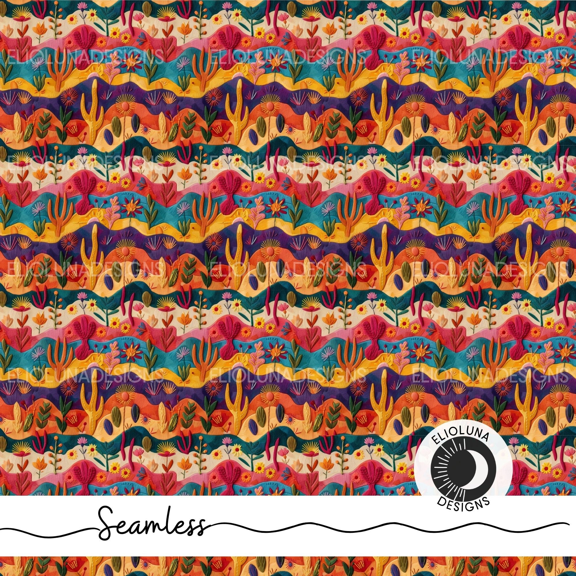 Desert Felt Pattern Digital Paper Felted Desert Western Pattern ...