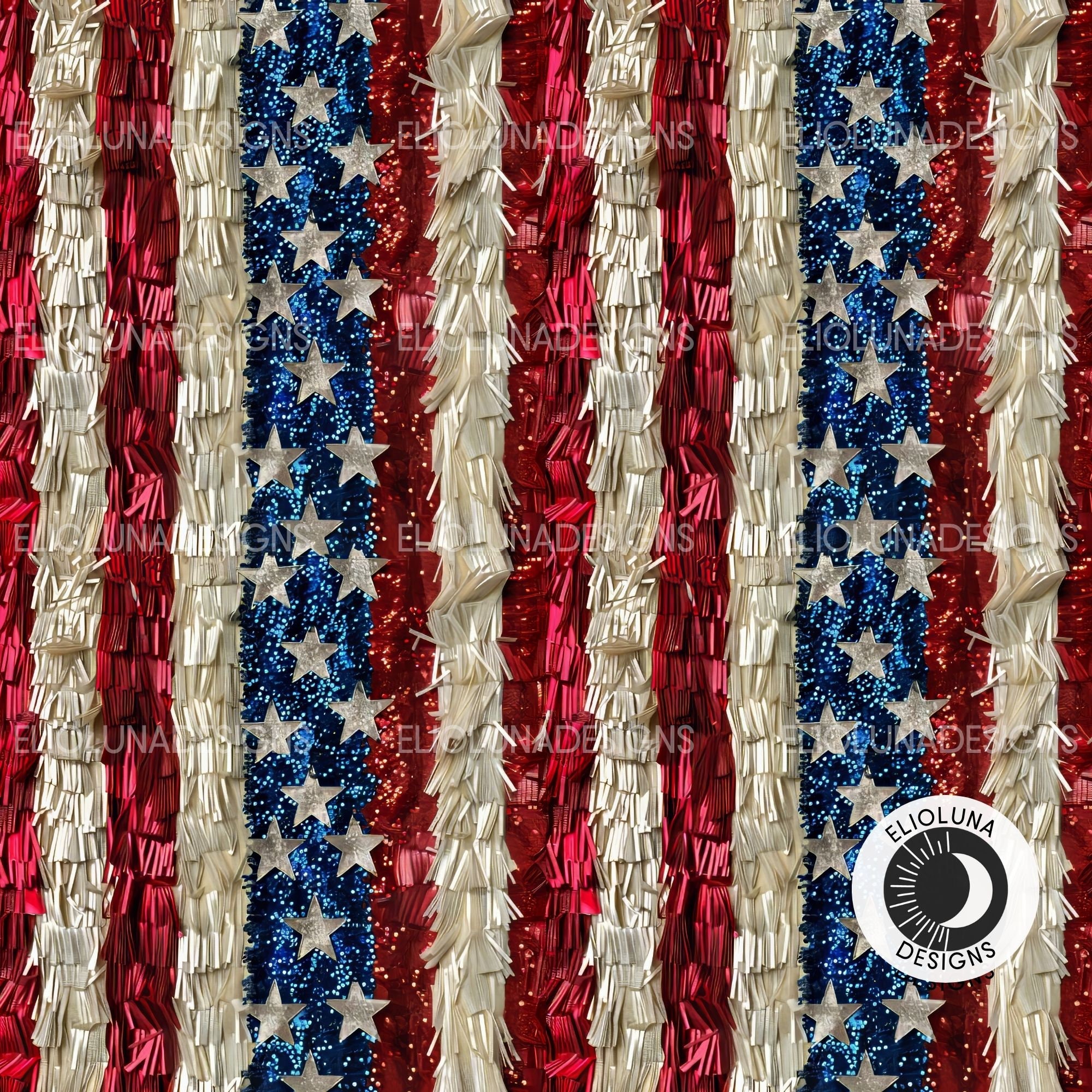 4th of July Seamless Pattern July 4th Digital Paper Fourth of July ...