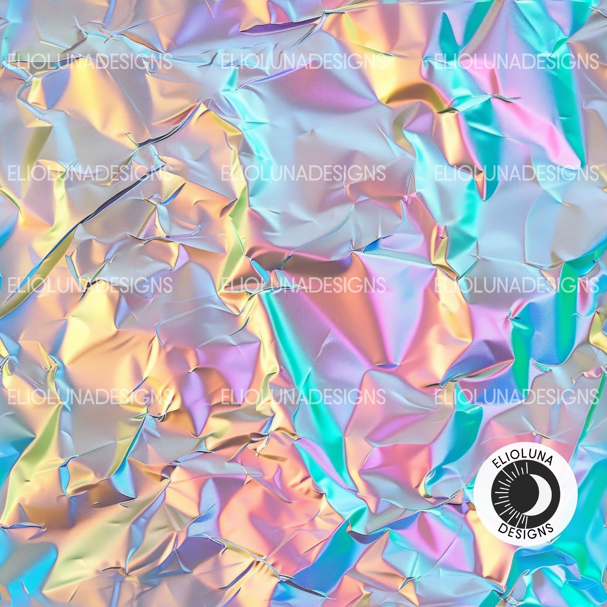 Holographic Seamless Texture Digital Paper Seamless Iridescent Texture ...
