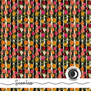 Summer Rose Faux Embroidered Digital File 3D Rose Pattern Seamless ...