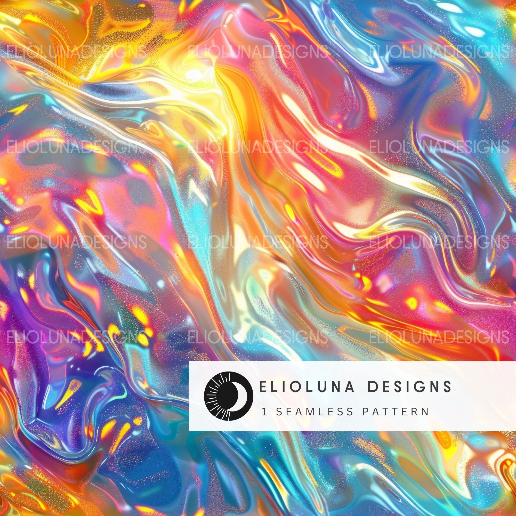 Rainbow Seamless Texture Digital Paper Seamless Iridescent Texture ...