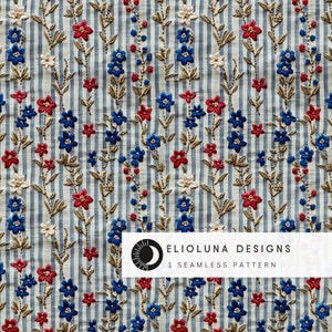 4th of July Seamless Pattern July 4th Digital Paper Fourth of July ...