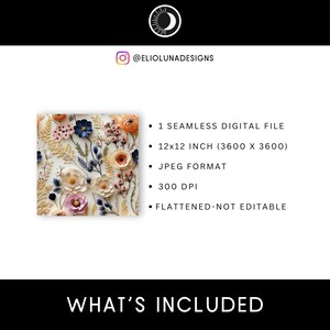 Floral Pattern Digital Paper 3D Spring Floral Pattern Seamless Digital ...