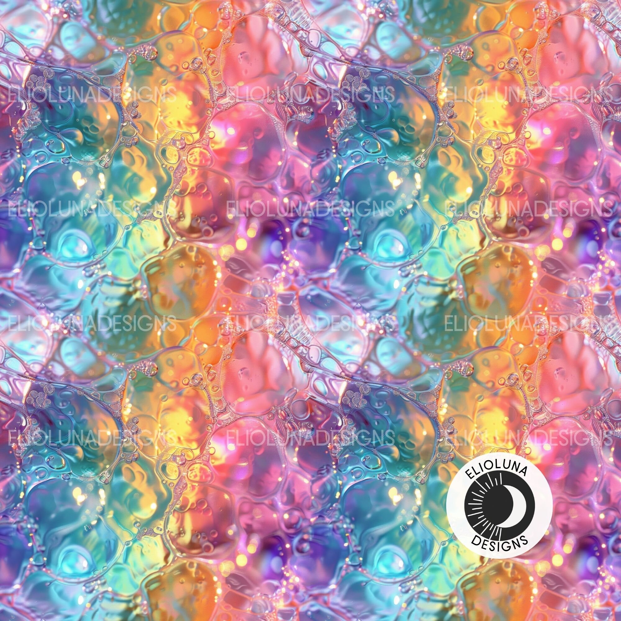 Soap Bubbles Seamless Digital Paper Soapy Texture Seamless Rainbow ...