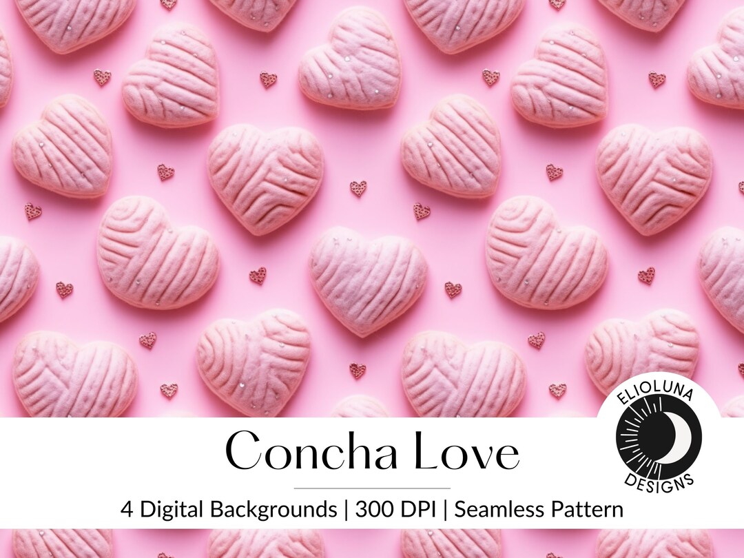 Concha Digital Paper Pan Dulce Seamless Pattern Mexican Sweet Bread ...