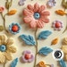 Floral Pattern Digital Paper Boho Knitted Floral Pattern Seamless ...