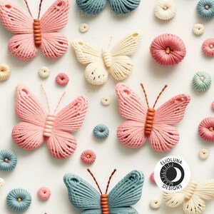 Butterfly Pattern Digital Paper 3D Butterfly Pattern Seamless ...