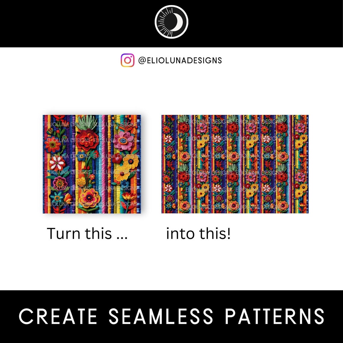 Mexican Floral Pattern Mexican Serape Seamless Cinco De Mayo Digital ...