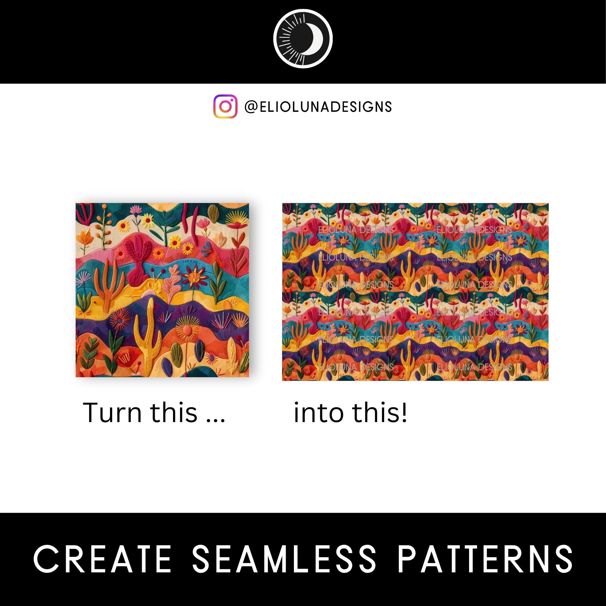 Desert Felt Pattern Digital Paper Felted Desert Western Pattern ...