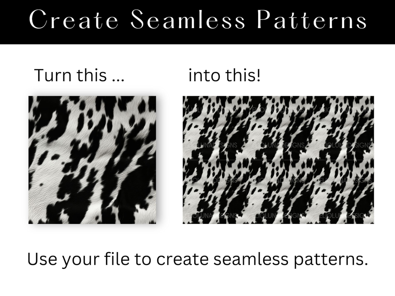 Cow Print Seamless Cowhide Digital Paper Cow Print Pattern Western ...