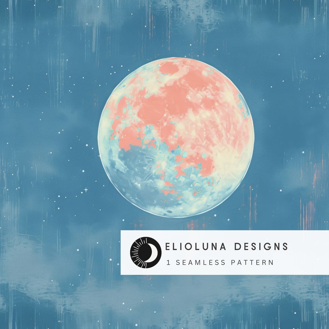 Moon Pattern Celestial Seamless Moon Digital Paper Space Seamless ...