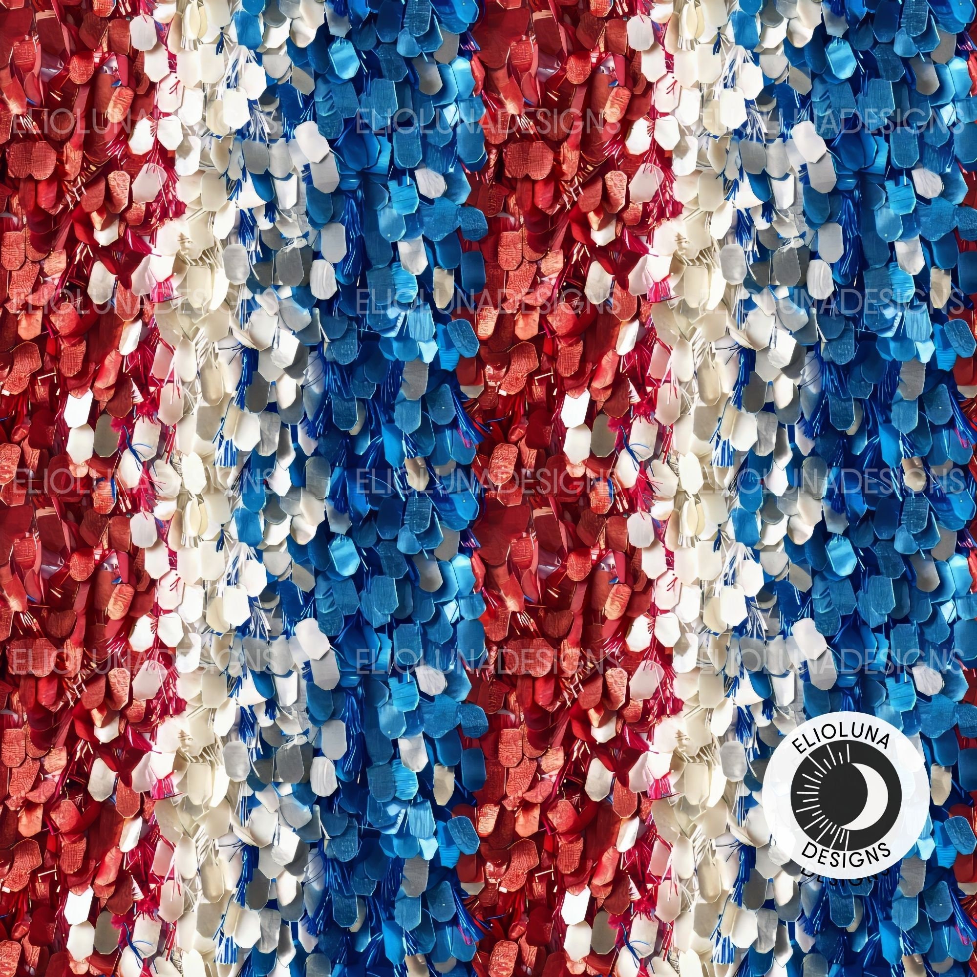 4th of July Seamless Pattern July 4th Digital Paper Fourth of July ...