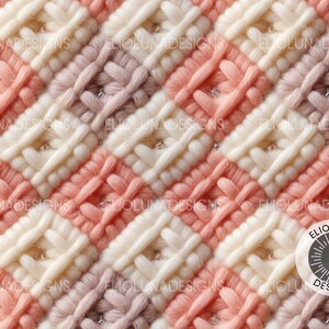 Cottage Core Knit Pattern Seamless Digital Design Faux Knits Seamless ...